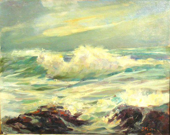 Bonhams : William Steene (American 1888-1965) Seascape 16 x 20in