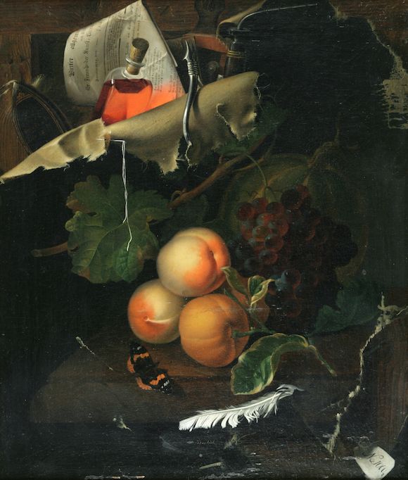 Bonhams : Michael Wentzel (German 1792-1866) Still Life of Fruit, a ...