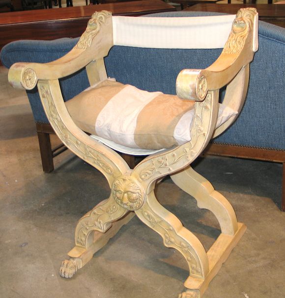 Bonhams : An Italian Renaissance style paint decorated chair