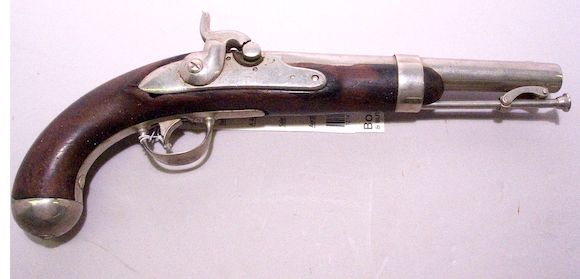 Bonhams : A U.S. Model 1836 single shot martial pistol by R. Johnson