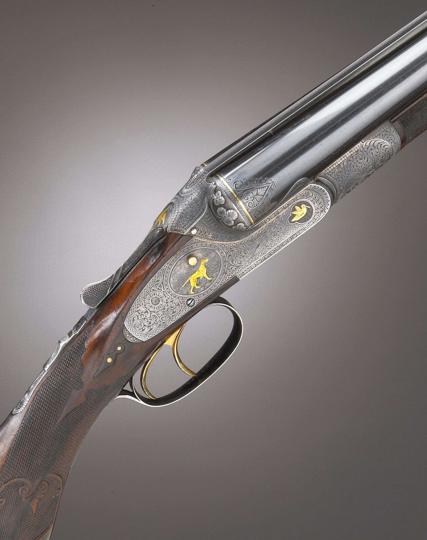 A rare 12 gauge Lefever Optimus grade double barrel shotgun - auctions ...