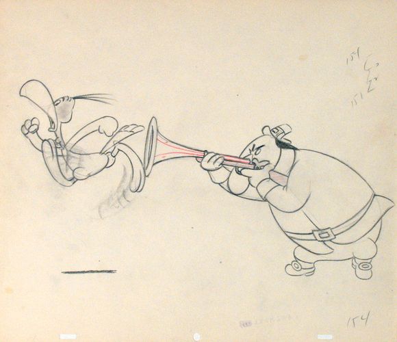 Bonhams : A collection of 9 MGM animation drawings