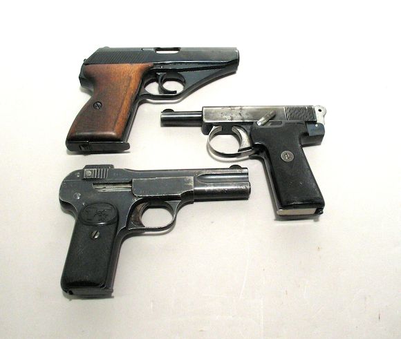 Bonhams : A lot of three semi-automatic pistols