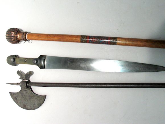 Bonhams : A lot of three hafted weapons