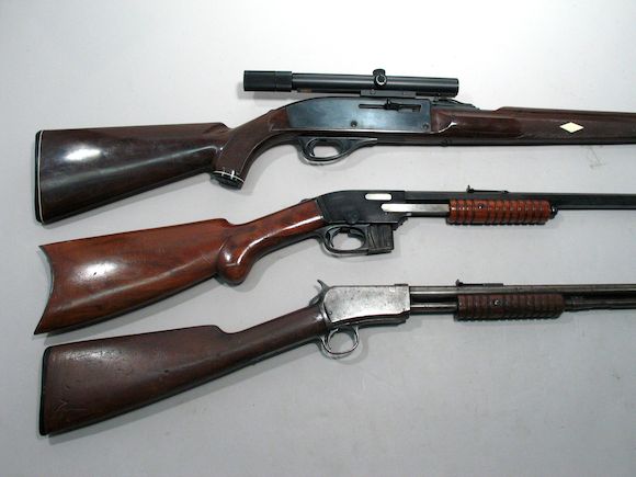 Bonhams : A lot of three American .22 caliber rifles