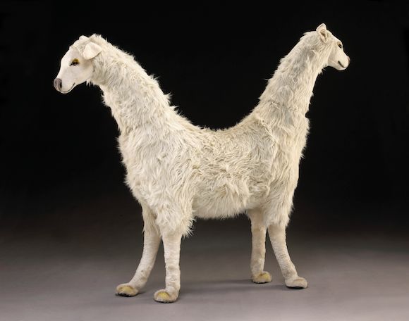 Bonhams : Enormous two-headed Steiff llama from "Doctor Dolittle"