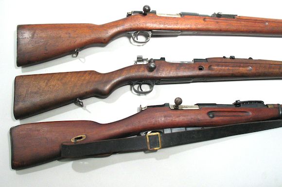Bonhams : A lot of three bolt action military rifles