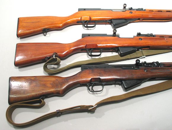 Bonhams : A lot of three SKS semi-automatic rifles