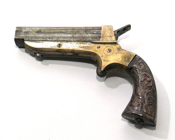 Bonhams : A Sharps patent four-barrel pistol by Tipping & Lawden