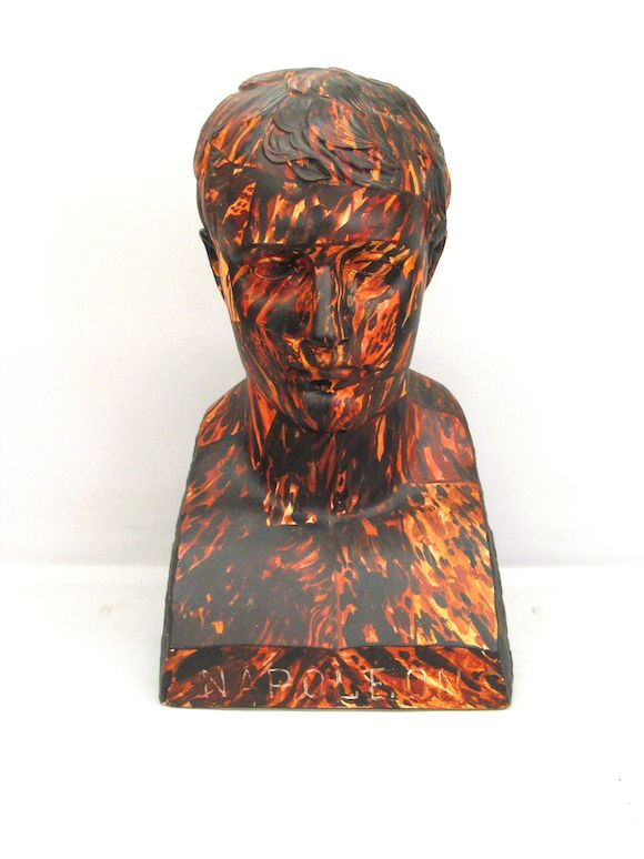 Bonhams : A painted cast plaster bust of Napoleon