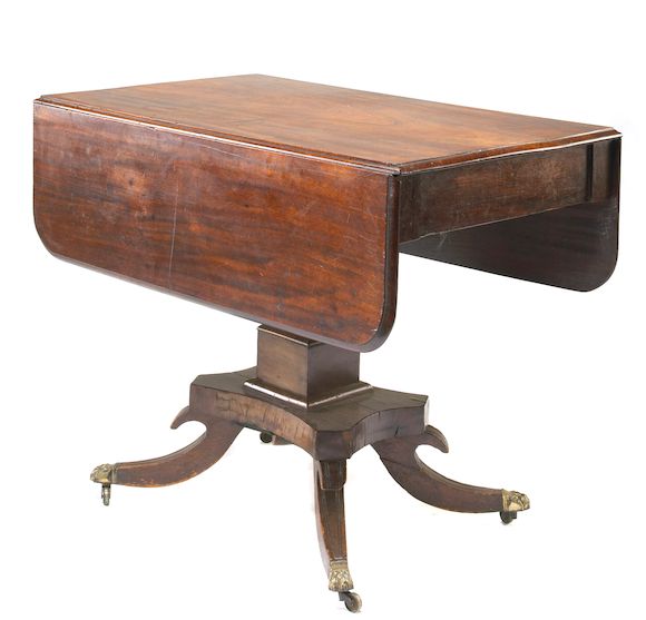 Bonhams : A Regency mahogany drop flap table