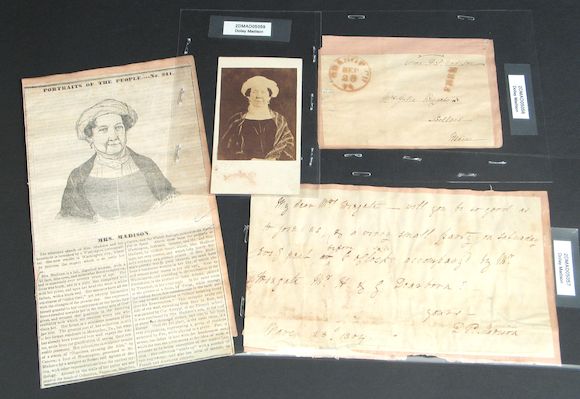 Bonhams : MADISON, DOROTHY PAYNE TODD (DOLLEY). 1768-1849.