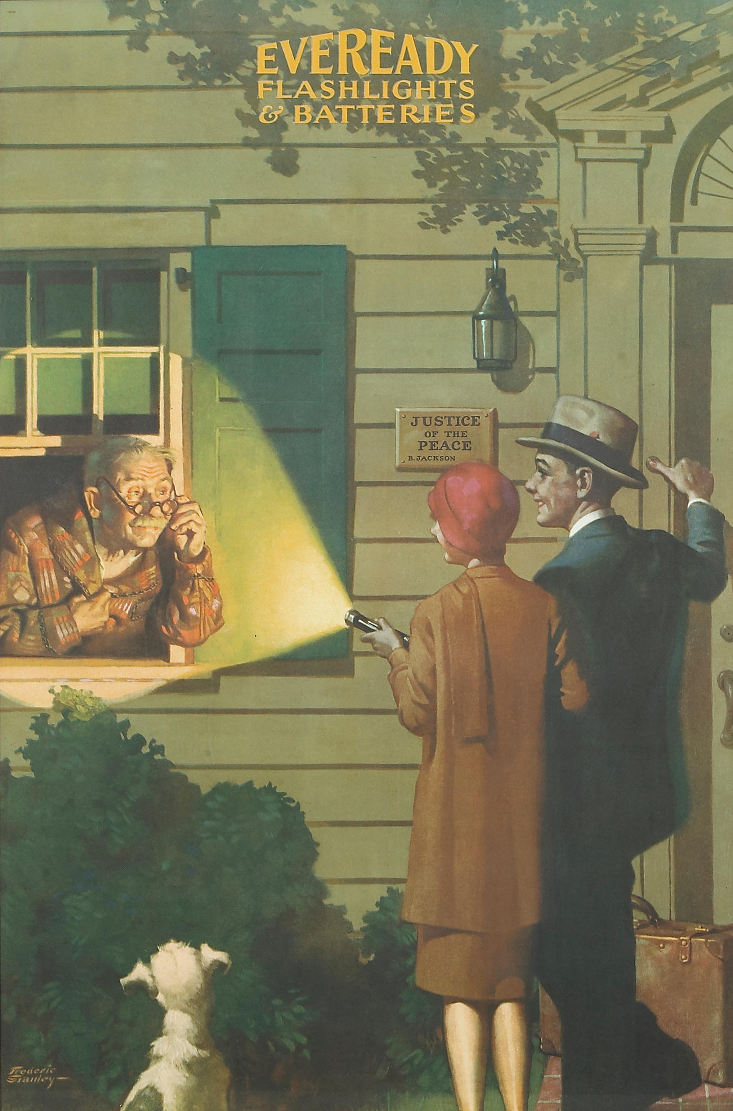 Bonhams Cars : An Eveready Flashlights & Batteries poster Framed; 29 x 20in