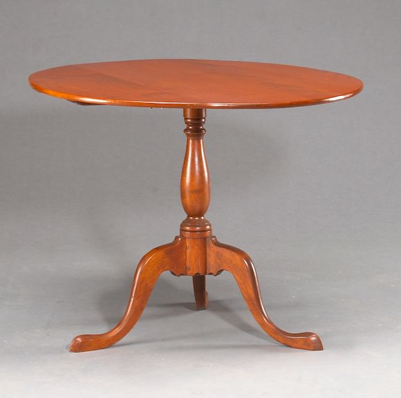 Bonhams : A Federal birch tilt top tea table first quarter 19th century