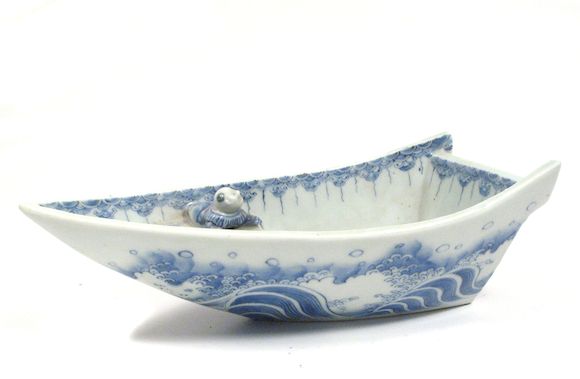 Bonhams : A Japanese hirado porcelain boat