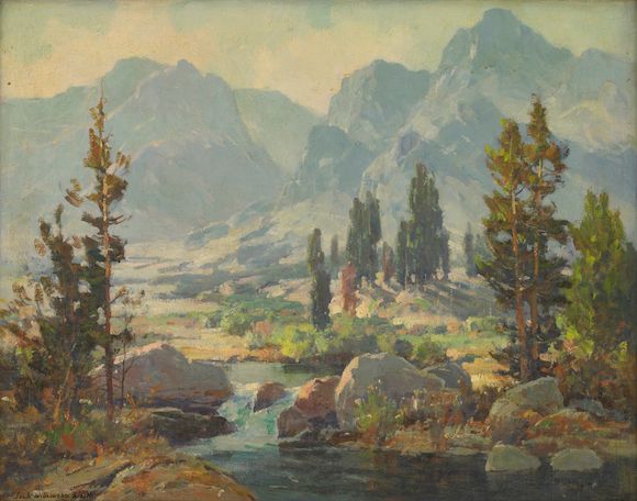 Bonhams : Jack Wilkinson Smith (1873-1949) Enchanted Canyon 22 x 28in