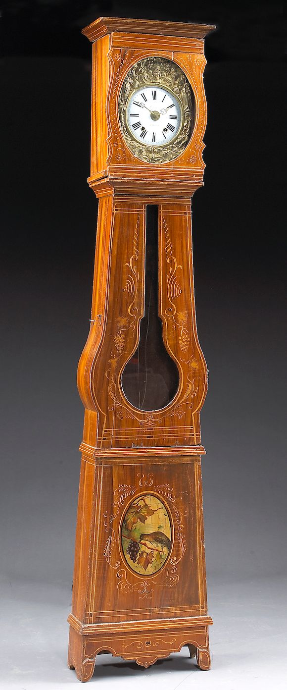 Bonhams : A French morbier tall case clock