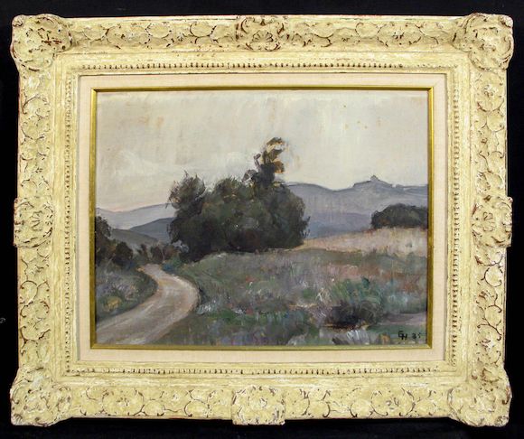 Bonhams : Ejnar Hansen (American 1884-1965) A Road through the Hills ...