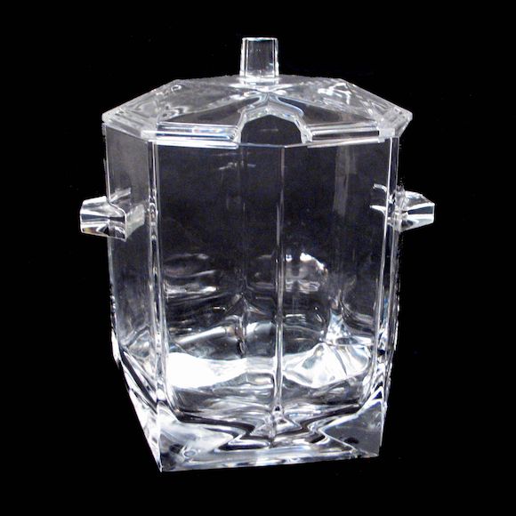 Bonhams : An Italian crystal octagonal ice bucket with cover