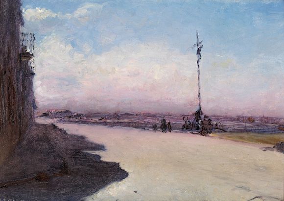 Bonhams : Minerva Chapman (1858-1947) Coastal Inlet 8 1/2 x 12in