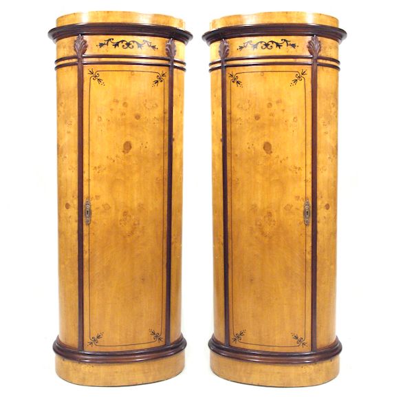 Bonhams : A pair of Charles X style hat cabinets
