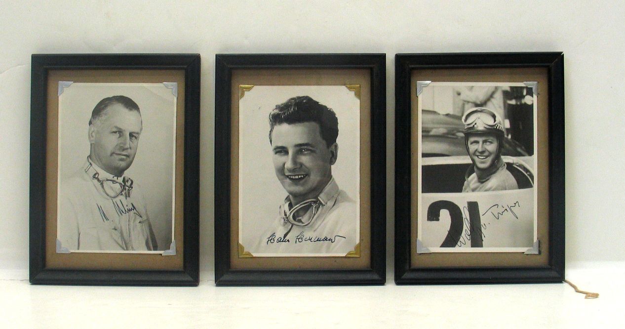 Bonhams Cars : A collection of three autographed photographs of Grand ...