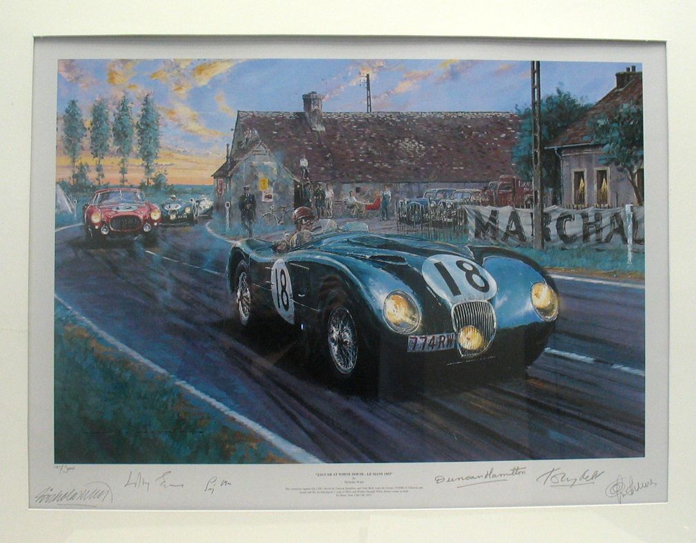 Bonhams Cars : Nicholas Watts, 'Jaguar at Whitehouse - Le Mans 1953 ...