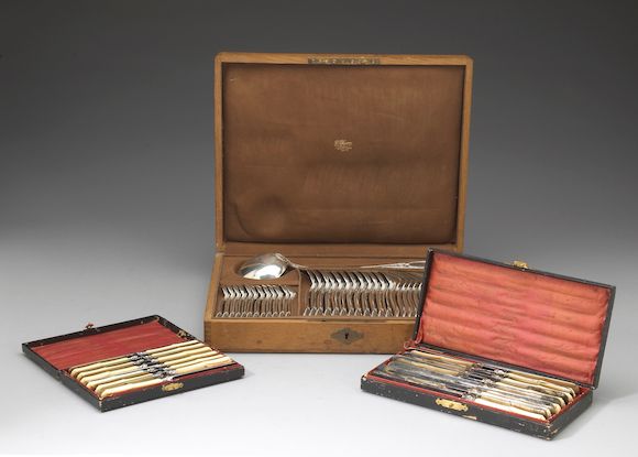 Bonhams : French Silver Partial Flatware Set by E. Puiforcat with ...