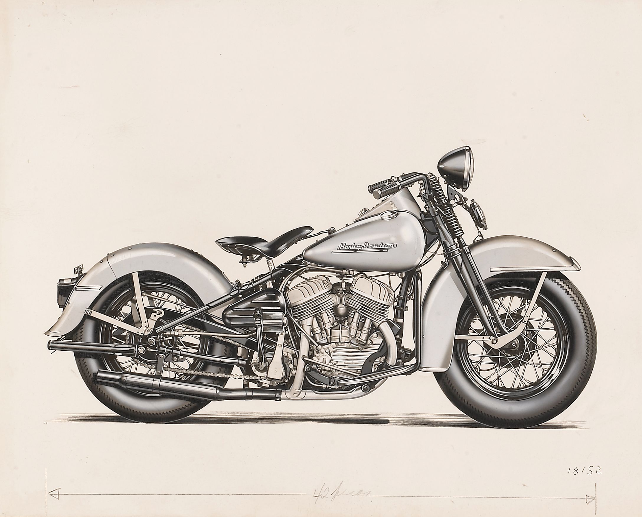 Bonhams Cars : An original Harley-Davidson twin-cylinder motorcycle ...