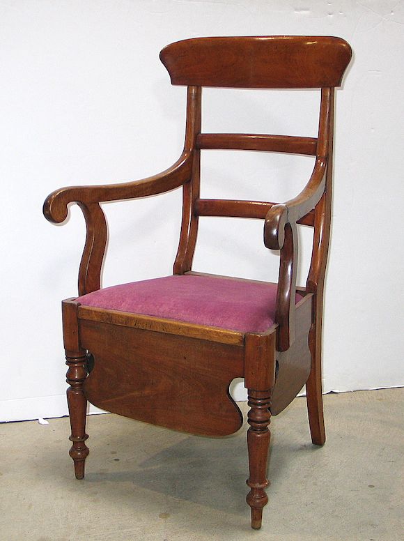 Bonhams : A Victorian mahogany commode chair
