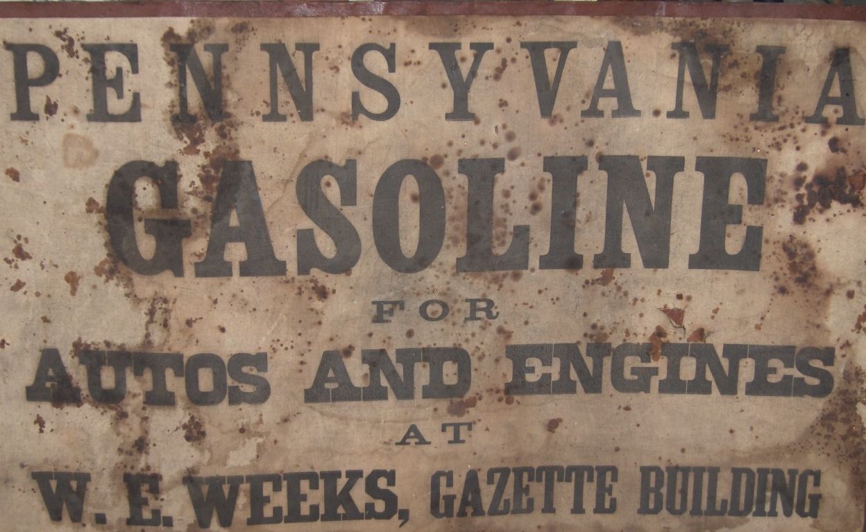 Bonhams Cars : A Pennsylvania Gasoline advertising sign, 35 x 21in