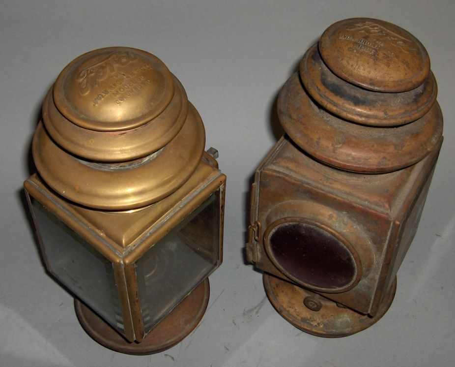 Bonhams Cars : Two Ford oil illuminated lamps,