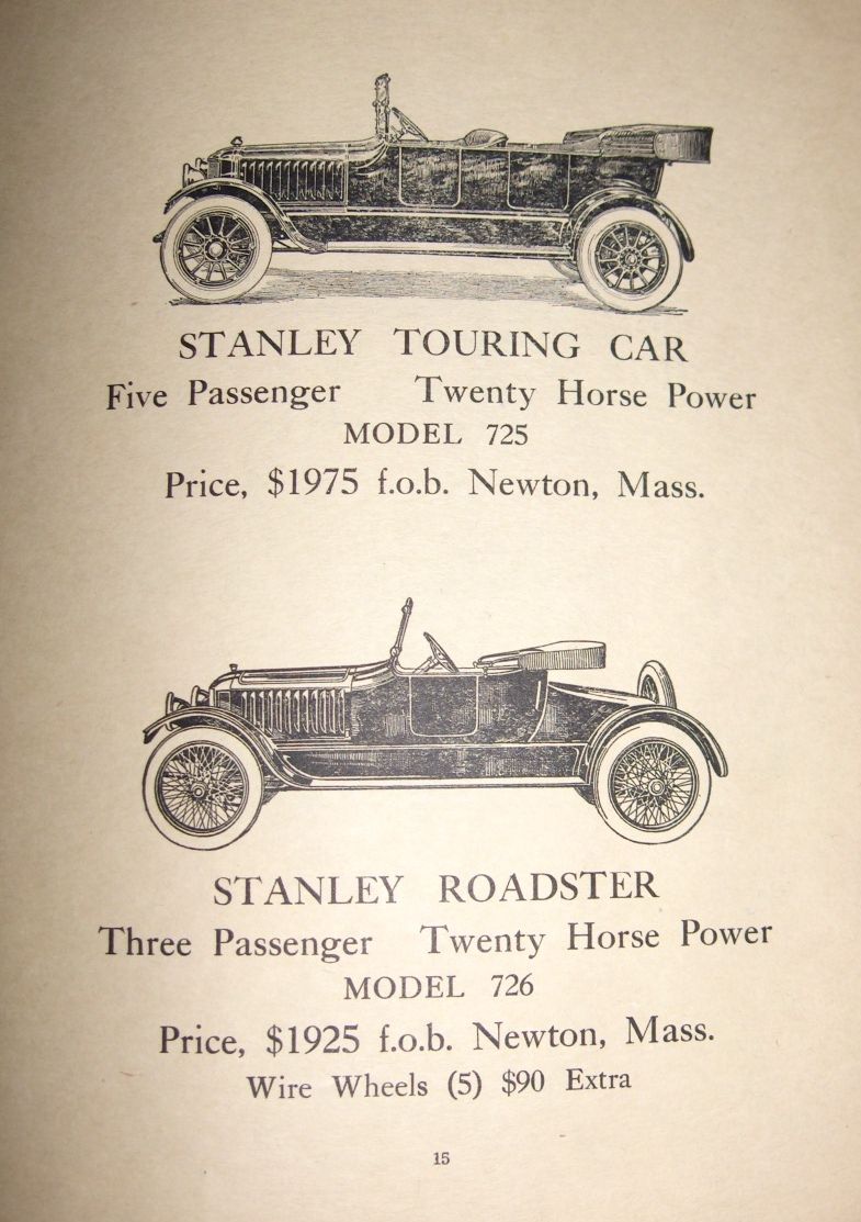 Bonhams Cars : A Stanley price list of parts, for model 725825,