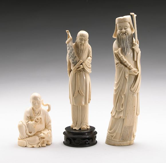 Bonhams : Three ivory carvings