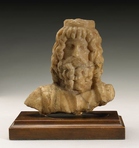 Bonhams : A Roman alabaster bust of Zeus Serapis