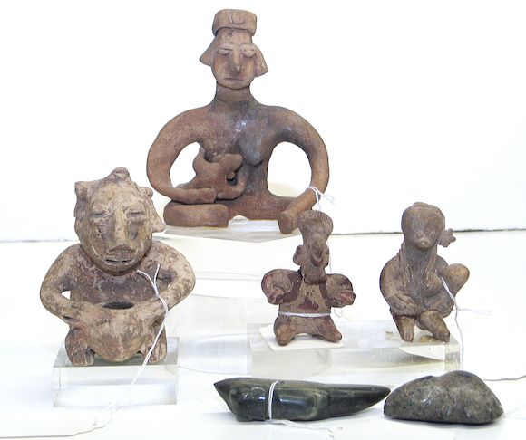 Bonhams : Five West Mexican Pre-Columbian items together with a 20th ...