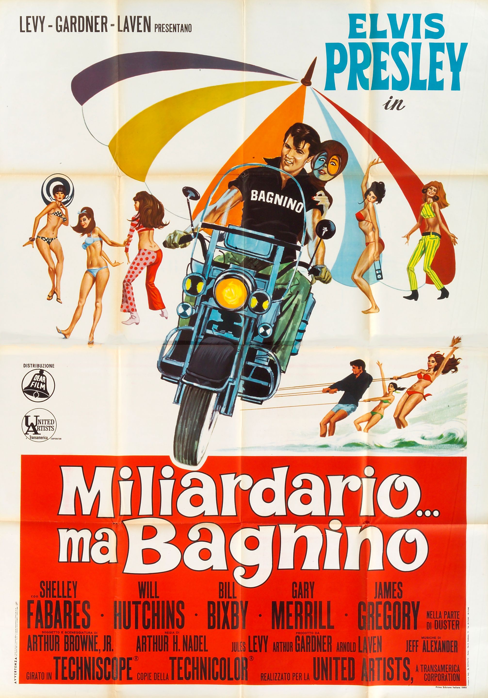 Bonhams Cars : An Elvis Presley 'Clambake' movie poster, Italian 1967 ...