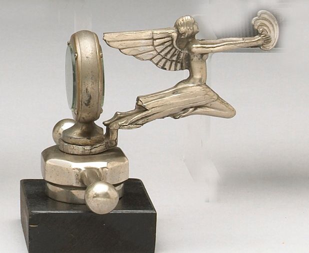 Bonhams Cars : A small Boyce moto-meter fitted with a winged goddess ...