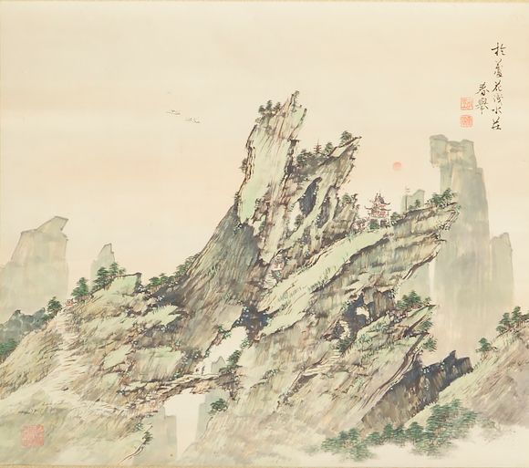 Bonhams : Yamamoto Shunkyo (1871-1933) Mount Horai