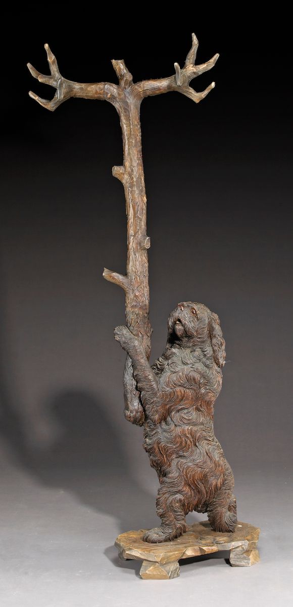 Bonhams : A Black Forest lindenwood hall tree