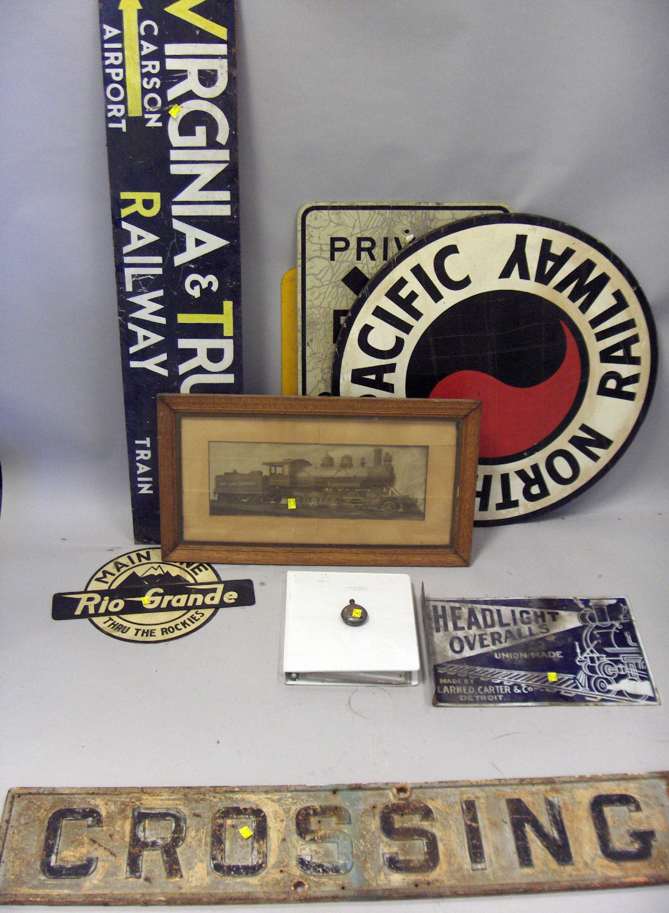 Bonhams Cars : A collection of railroad memorabilia and signs,