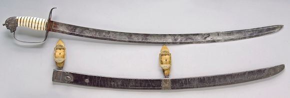 Bonhams : A silver-mounted American short saber by Isaac Hutton