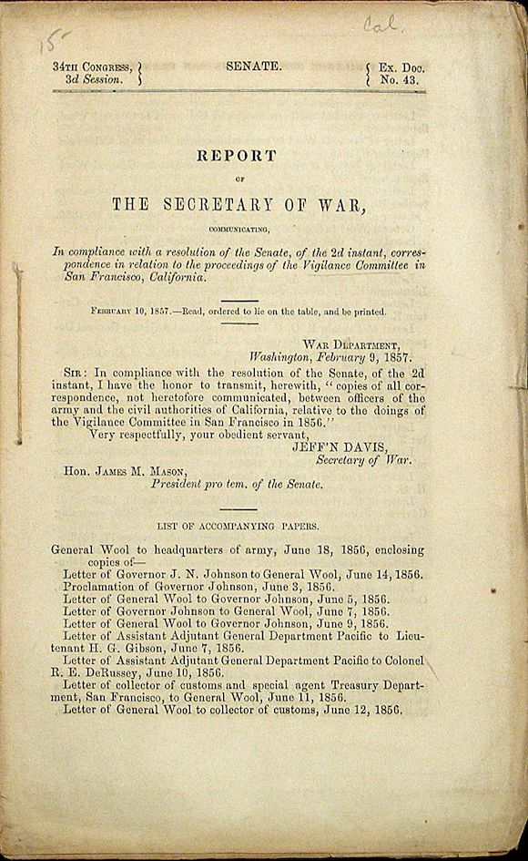 Bonhams : [VIGILANCE COMMITTEE OF SAN FRANCISCO].