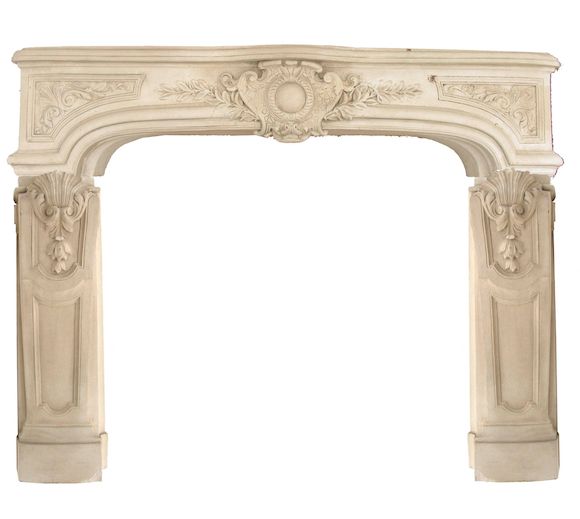 Bonhams : A Louis XIV/XV style cast stone surround