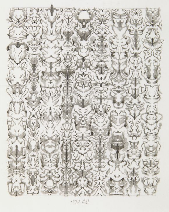 Bonhams : Bruce Conner (American b.1933) Inkblot Drawing, 1993 8 1/2 x ...
