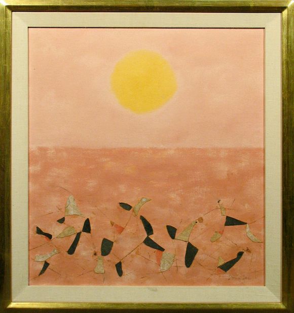 Bonhams : Doris Emrick Lee (American 1905-1983) Early Birds 17 1/2 x 15 ...