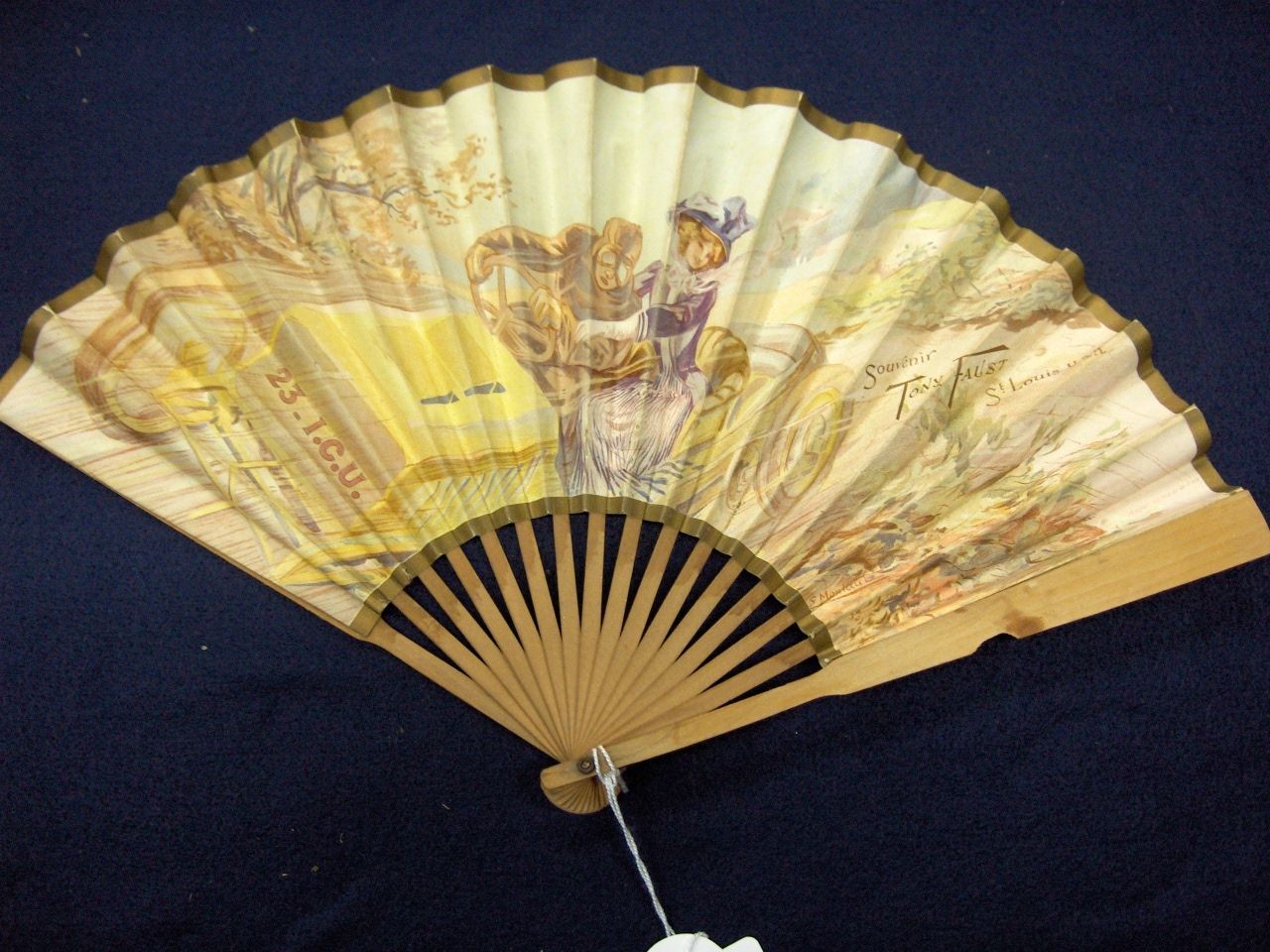 Bonhams Cars : A decorative souvenir fan for Tony Faust, St. Louis ...