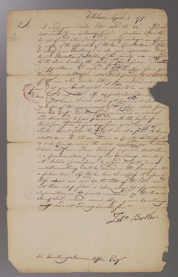 Bonhams : BUTLER, ZEBULON.