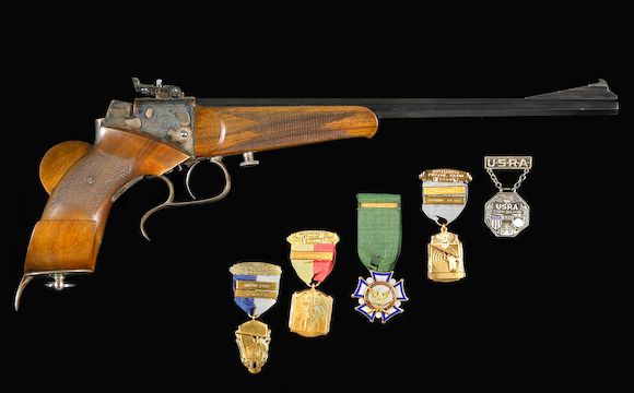 Bonhams : A German falling block target pistol