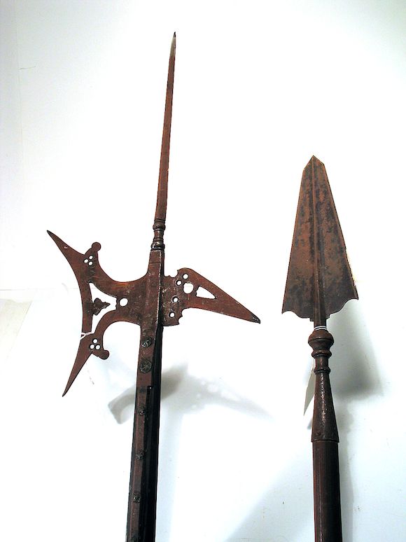Bonhams : A lot of two 19th century polearms in 17th century style